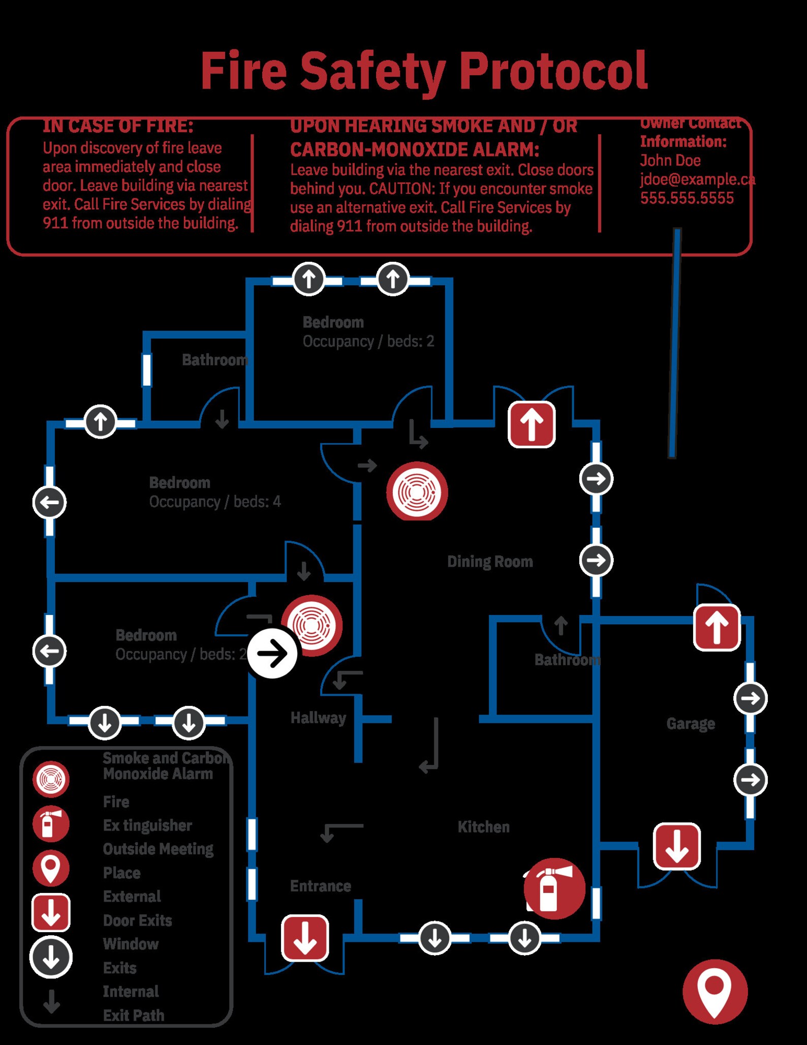 Custom Floor Plan,emergency Fire Escape Plan, Site Plan, Parking ...