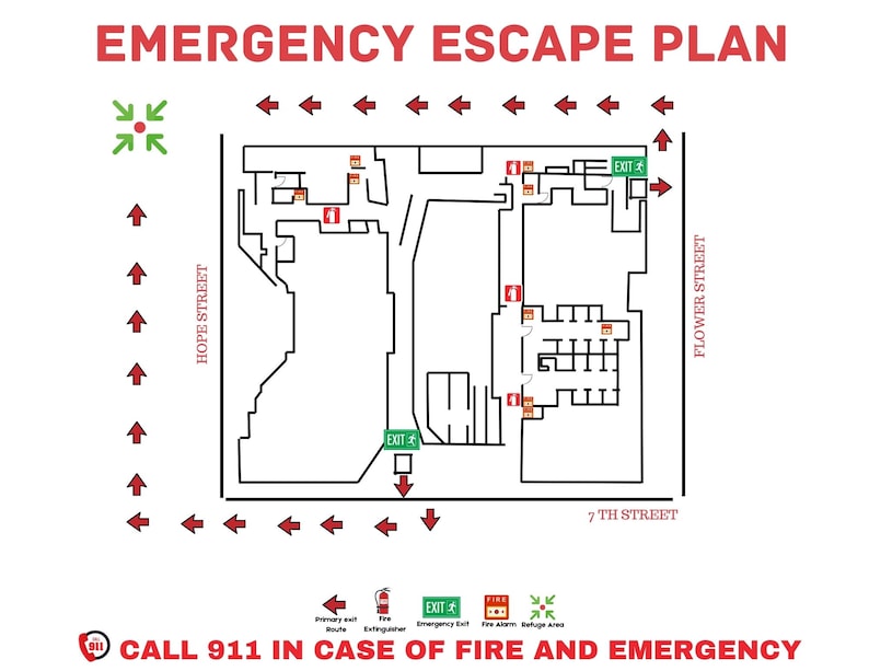 Customizable Emergency Escape Plan,personalized Fire Evacuation Plans ...