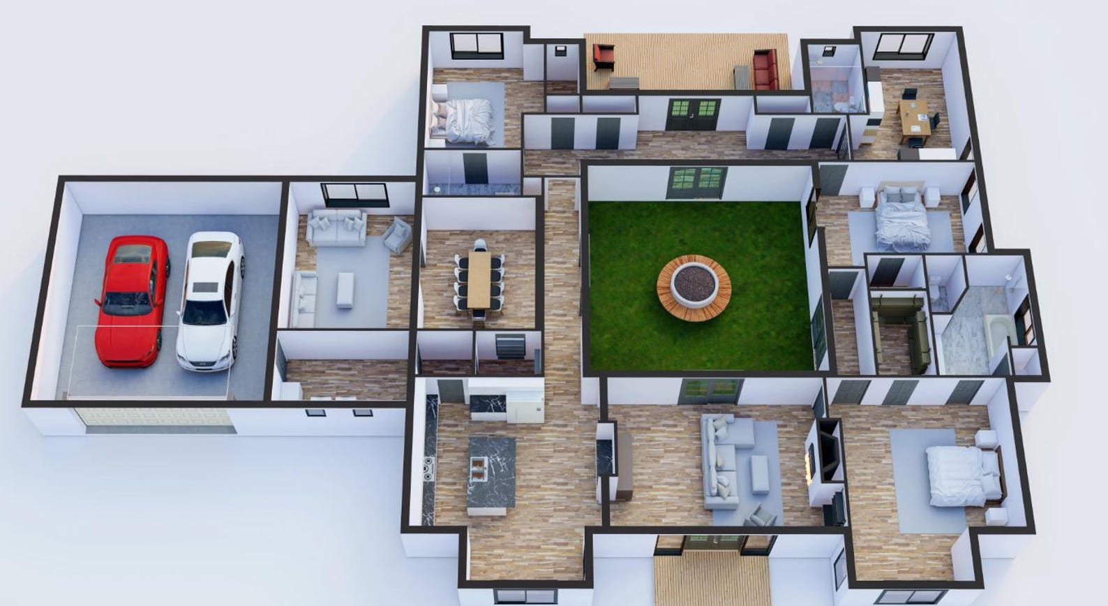 Interior Design,3d Floor Plan, 3D Site Map, 2d Plan Create From Paper ...