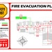 Fire Escape Plan,evacuation Diagram, Downloadable ,24 H Service Time ...