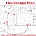 Airbnb Emergency Fire Escape Plan,evacuation Safety Plan ,airbnb Signs ...