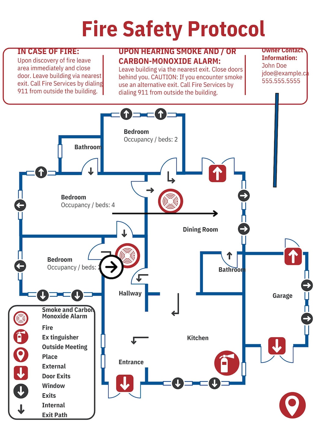 Custom Floor Plan,emergency Fire Escape Plan, Site Plan, Parking ...
