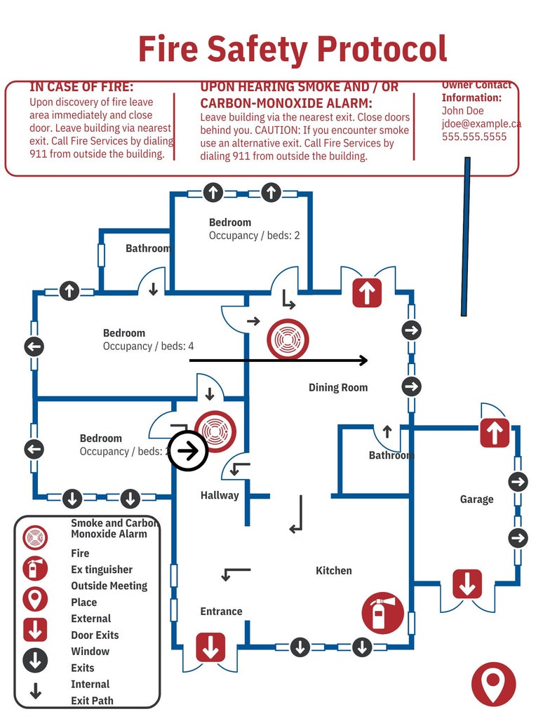 Custom Floor Plan,emergency Fire Escape Plan, Site Plan, Parking ...