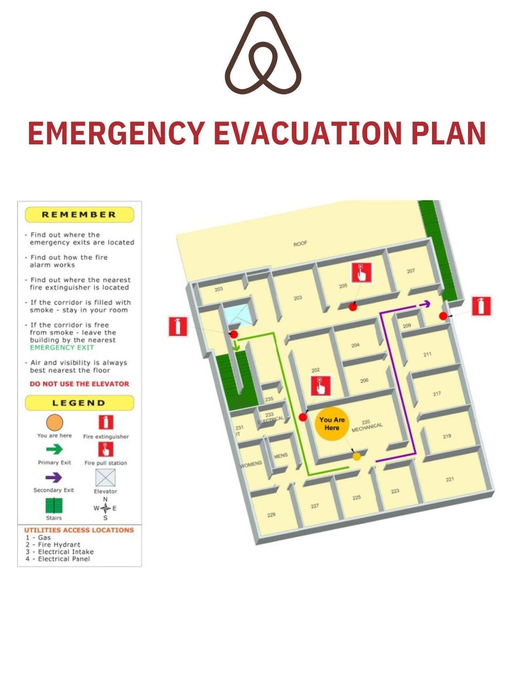 Emergency Evacuation Plan - Fire Exit Map | Custom Safety Plan for ...