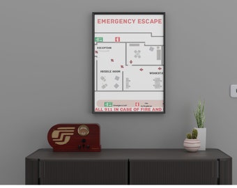 Customized Evacuation Diagram Emergency Fire Escape Plan Airbnb Signs ...