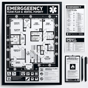 Personalized Emergency Floor Plan PDF | Home & Rental Property Safety ...
