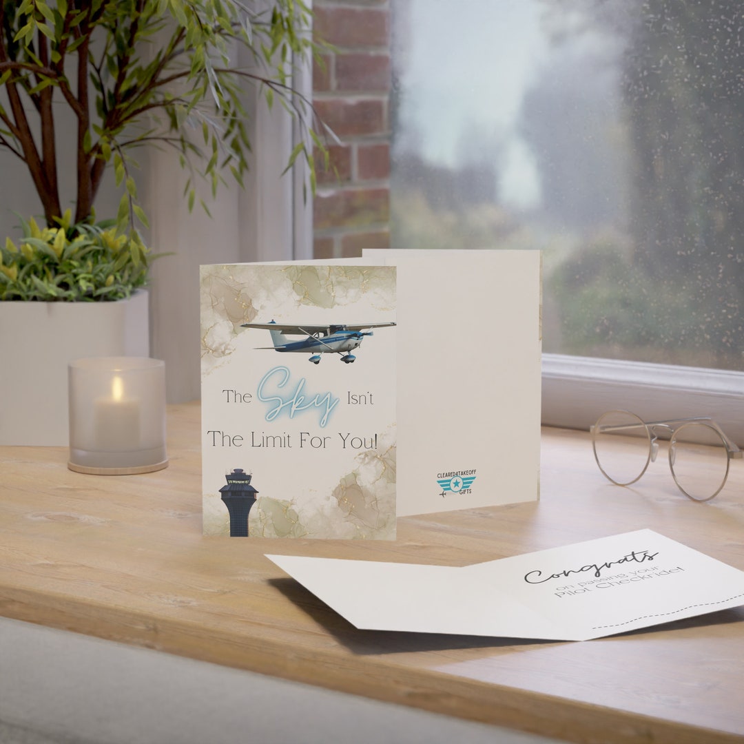 Pilot Checkride Aviation Greeting Cards (1, 10, 30, and 50pcs) - Etsy