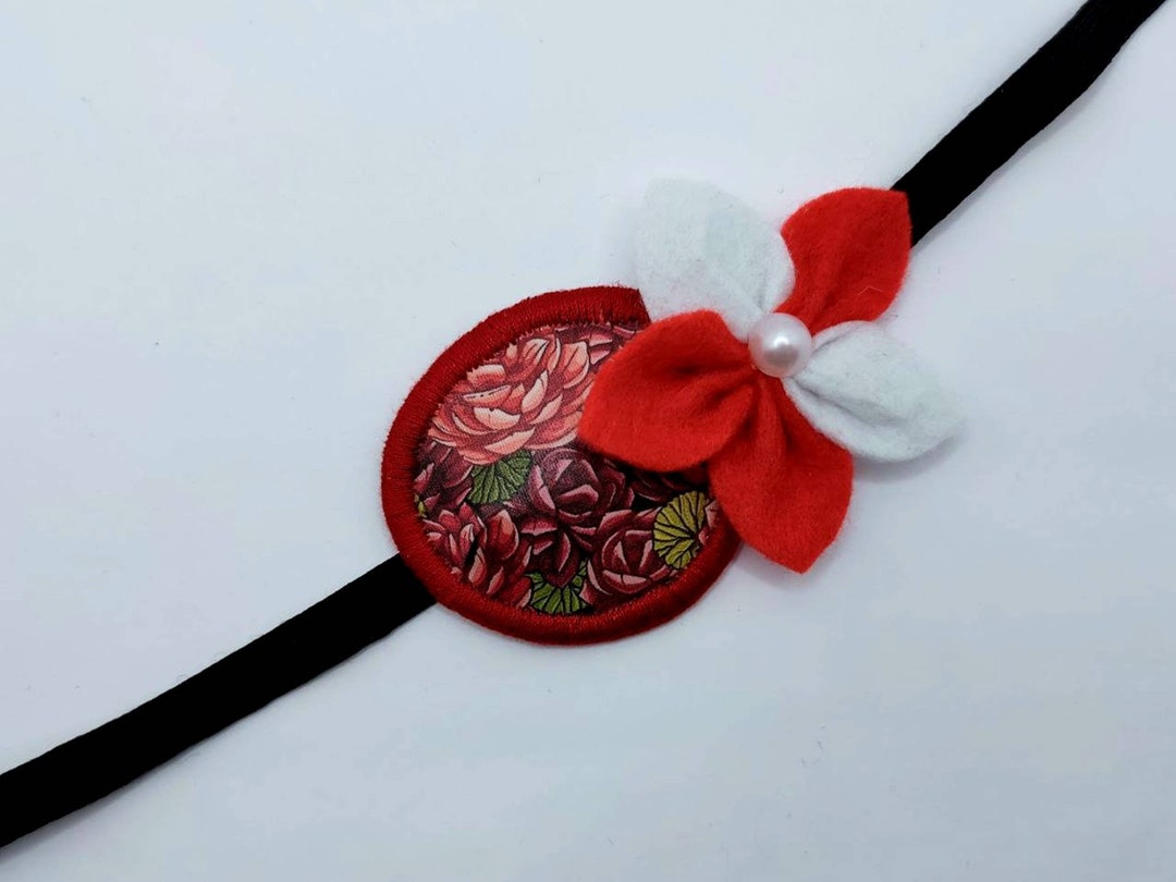 Eye Patch for Dog With Red Flowers - Etsy