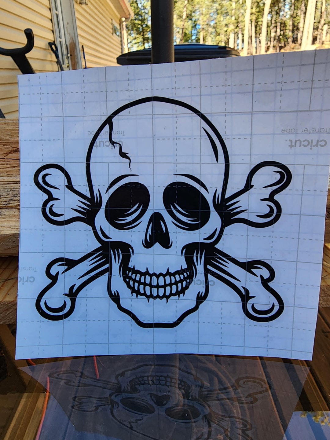 Skull & Crossbones Permanent Vinyl Decal - Etsy