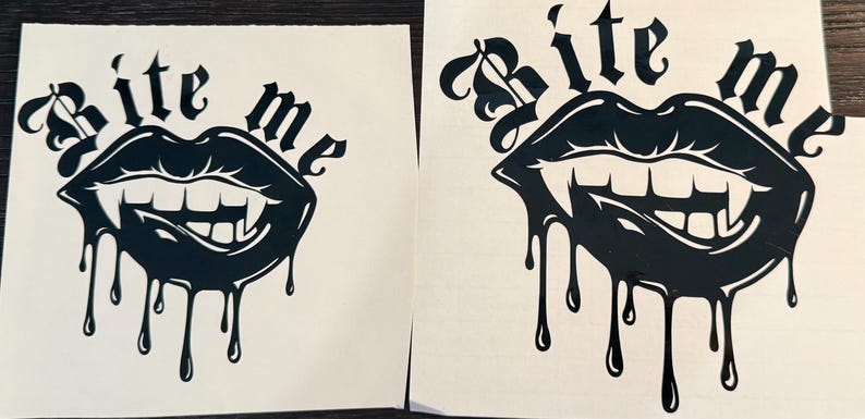 Bite Me Decal / Decals / Vinyl Decal / Permanent / Fangs / Vampire / - Etsy