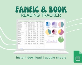 Fanfiction & Book Wrapped 2024 Spreadsheet Yearly Reading Tracker Track ...