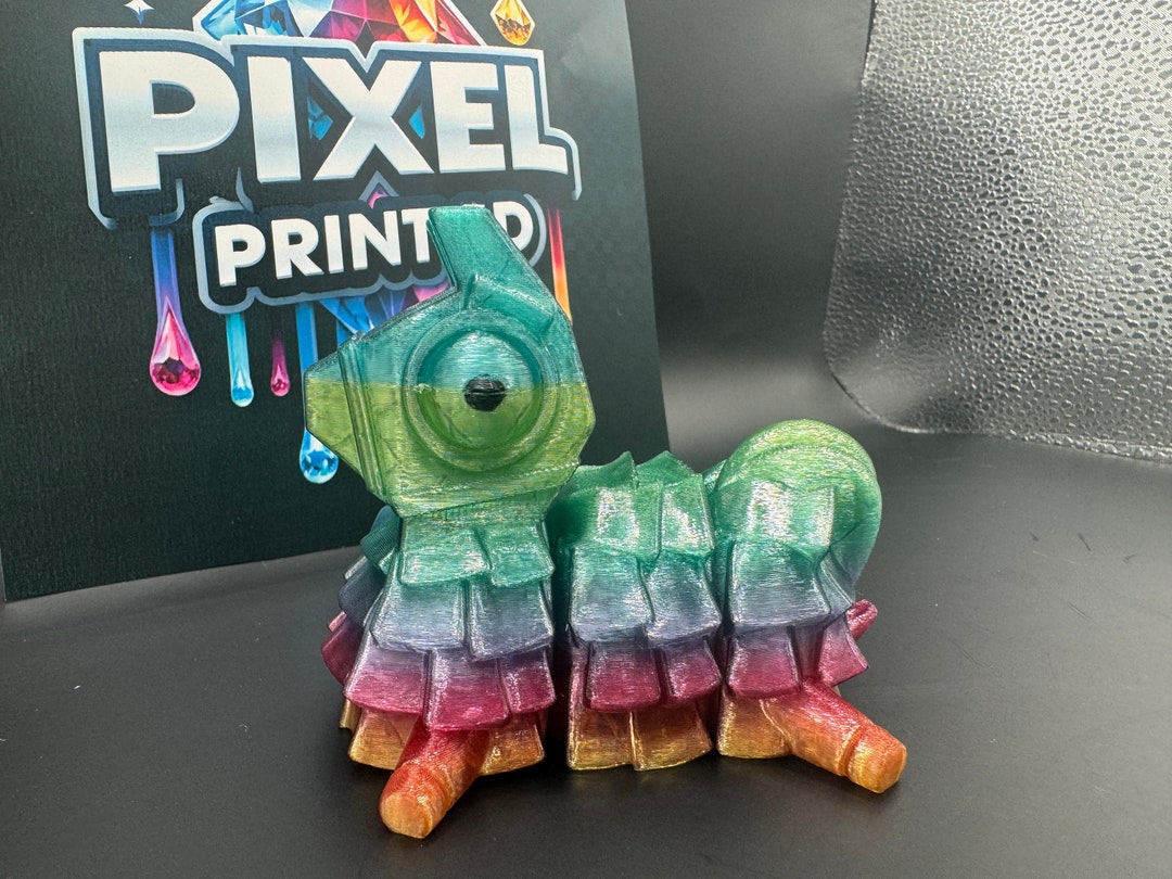 3.5" Viva Fiesta Flexi Factory Piñata 3D Vibrant Rainbow Translucent ...