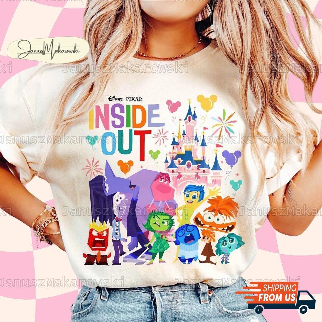 Inside Out Movie Shirt, Disney Pixar Inside Out 2 Characters T-shirt ...