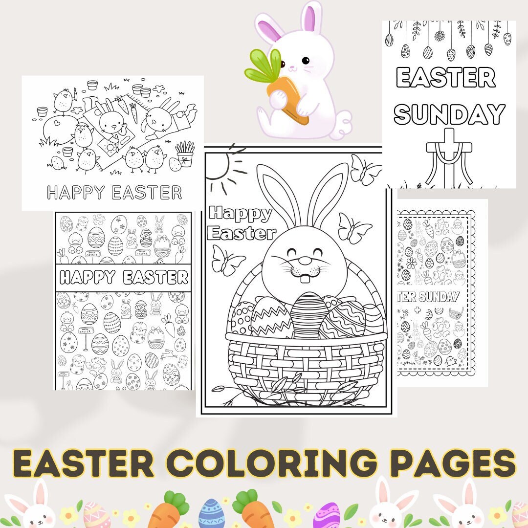 Easter Coloring Pages, Printable Easter Coloring Pages, Easter Sunday ...