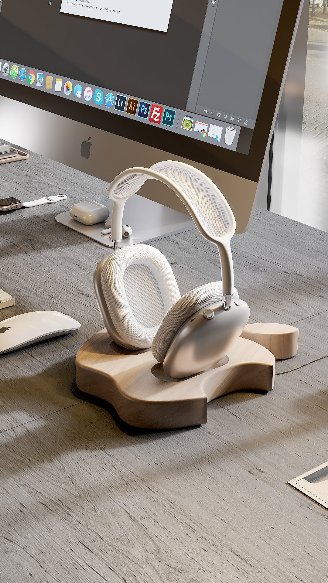 Airpods Max Wireless Magnetic Charging Dock Headphone Stand With ...