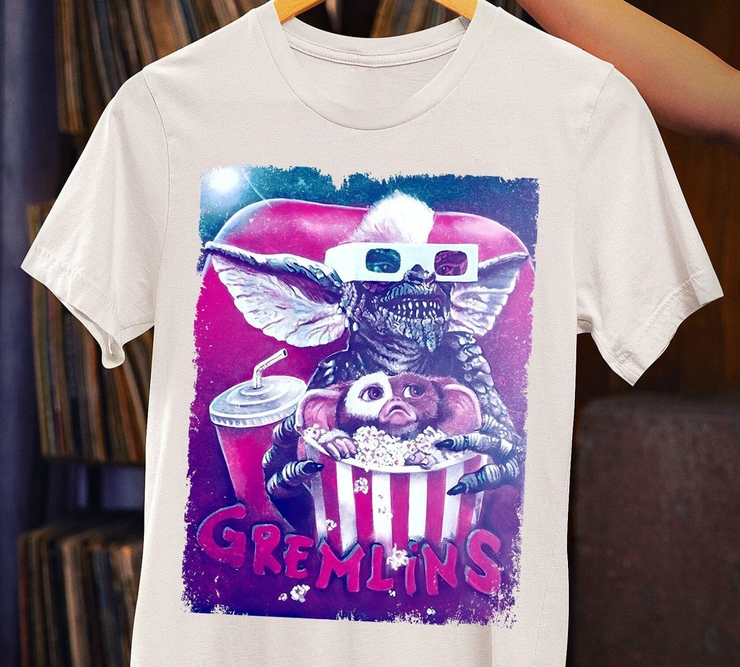 Gremlins T-shirt- Iconic 80s Film Top, Gizmo and Mogwai Fan Gift ...