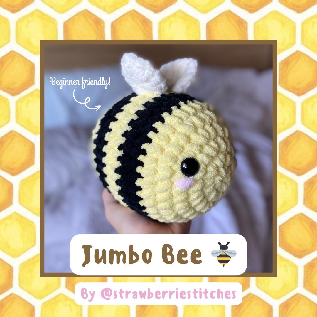 Jumbo Bee Crochet Pattern - Etsy