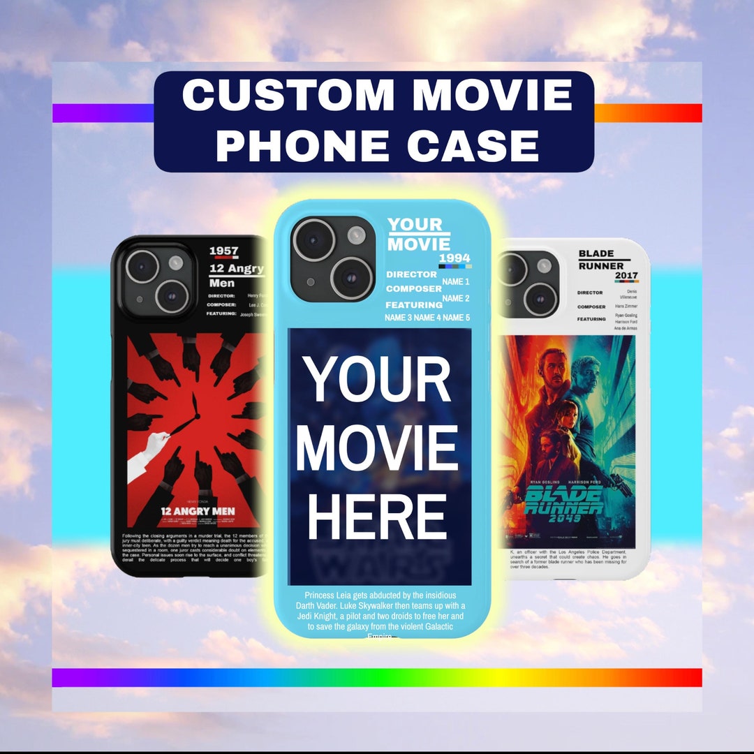 Custom Movie TV Show Poster Phone Clear Case Personalized iPhone 14 15 ...