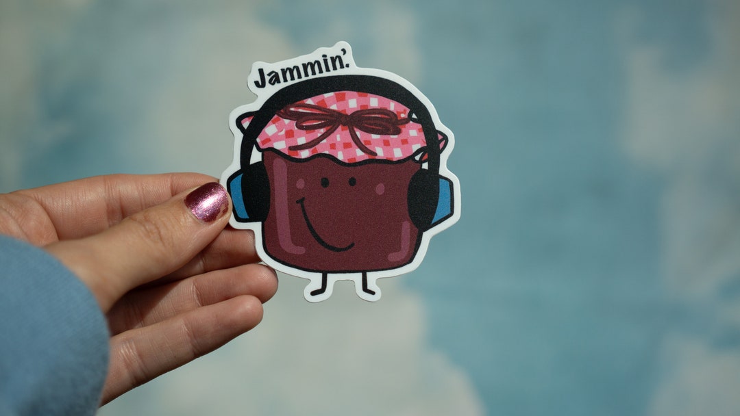 Jammin' Sticker Cute Food Pun Sticker Funny Laptop Sticker Punny ...