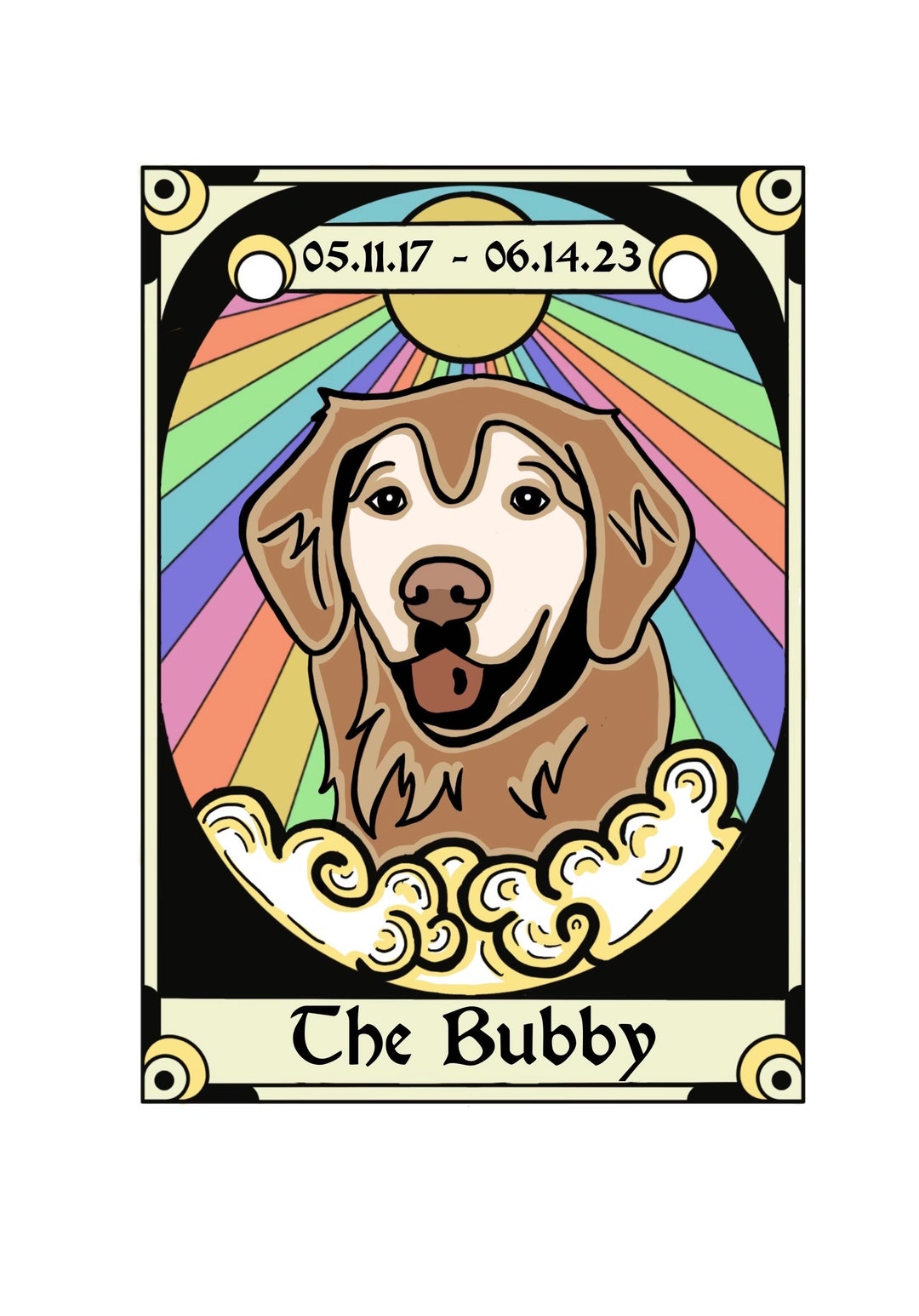 Custom Rainbow Bridge Sticker|pet Memorial| Rainbow Bridge|custom Tarot ...