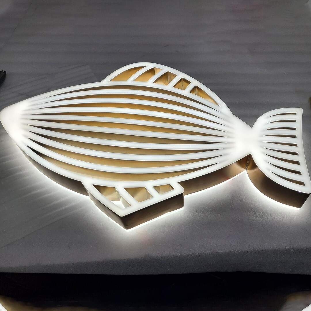 Double-sided Illuminated Metal Channel Letters, 3d Stainless Steel ...