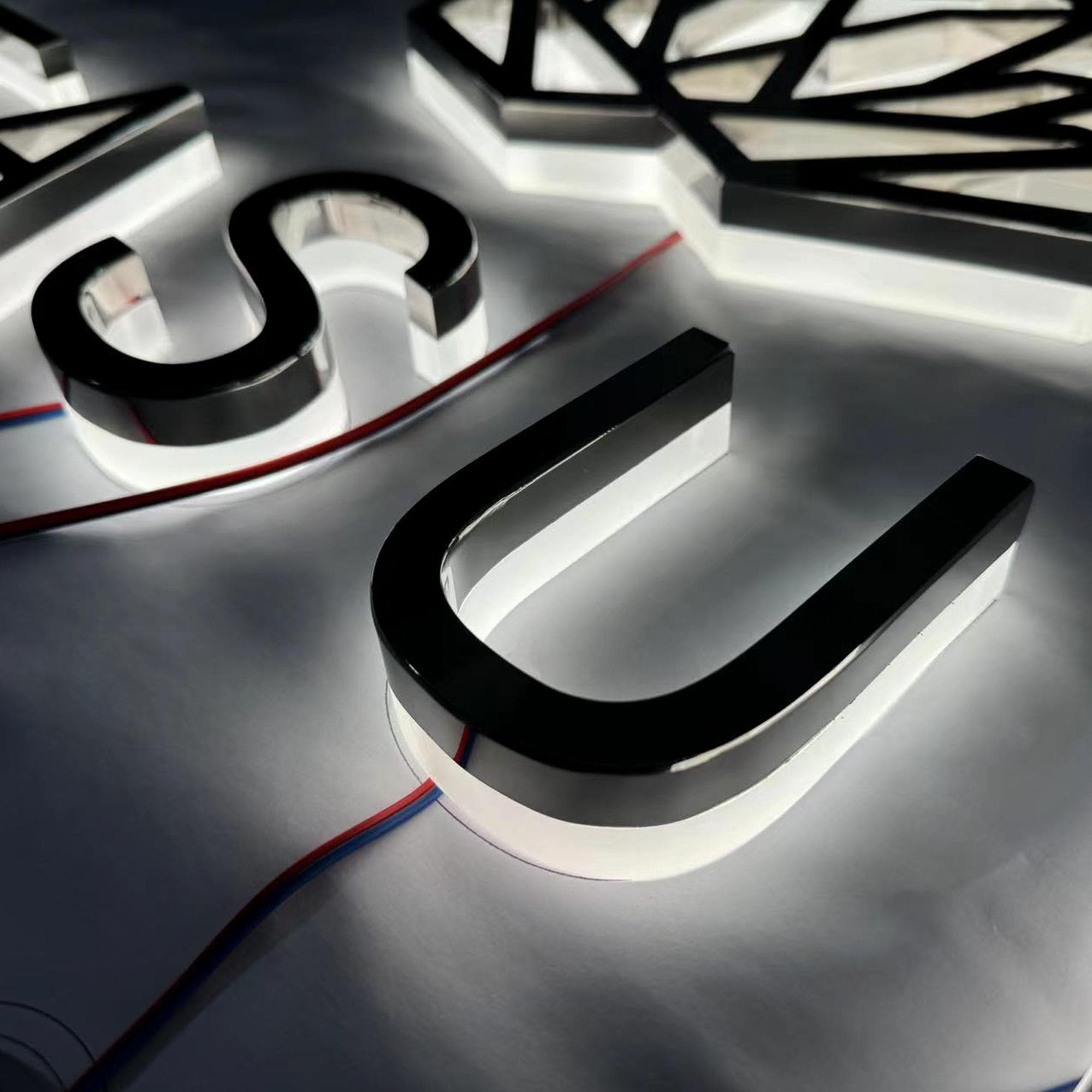 Custom Metal Backlit Sign, Stainless Steel LED Channel Lettters, 3D ...