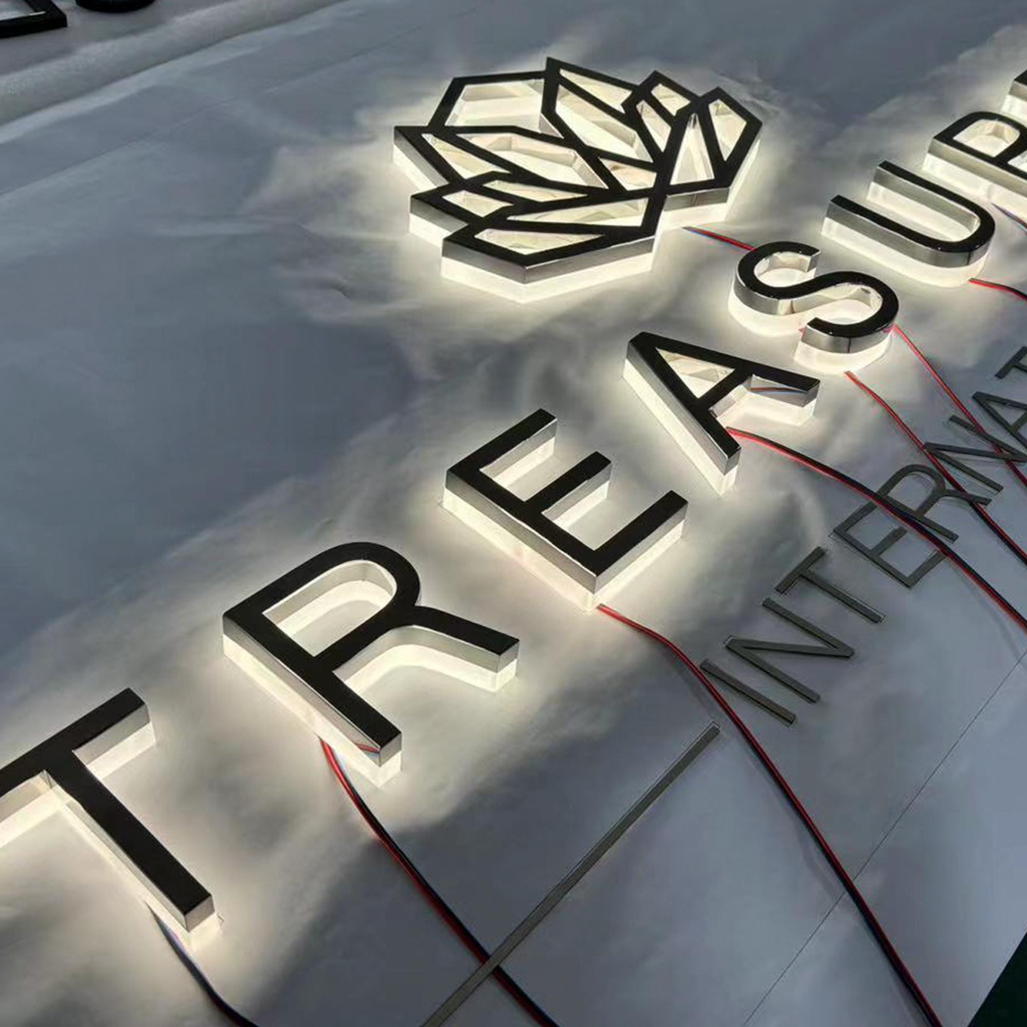 Custom Metal Backlit Sign, Stainless Steel LED Channel Lettters, 3D ...