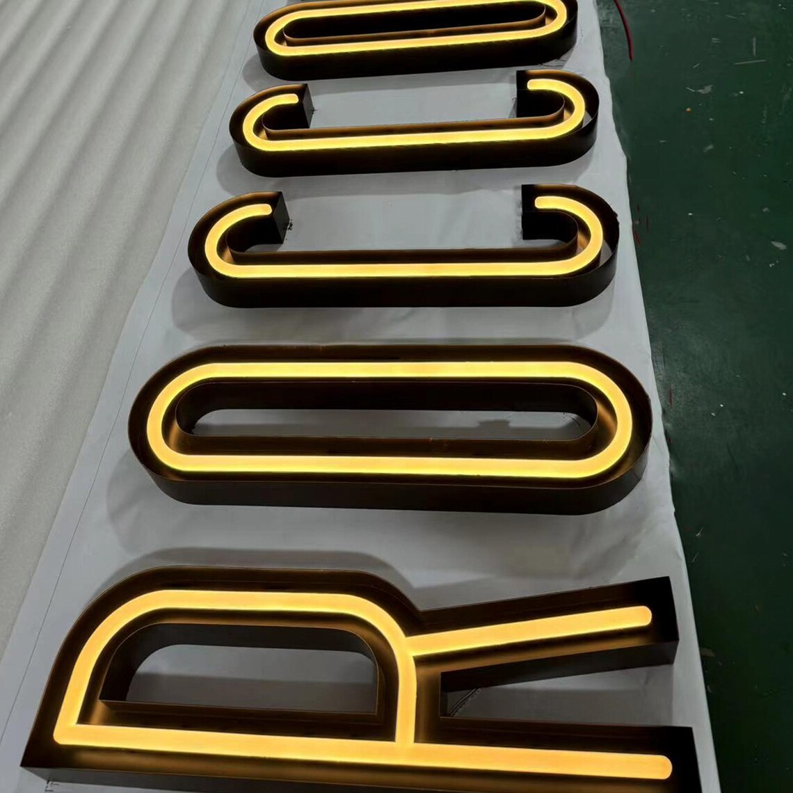 Custom Retro Channel Letter Signs, LED Neon Letters, Exposed Neon ...
