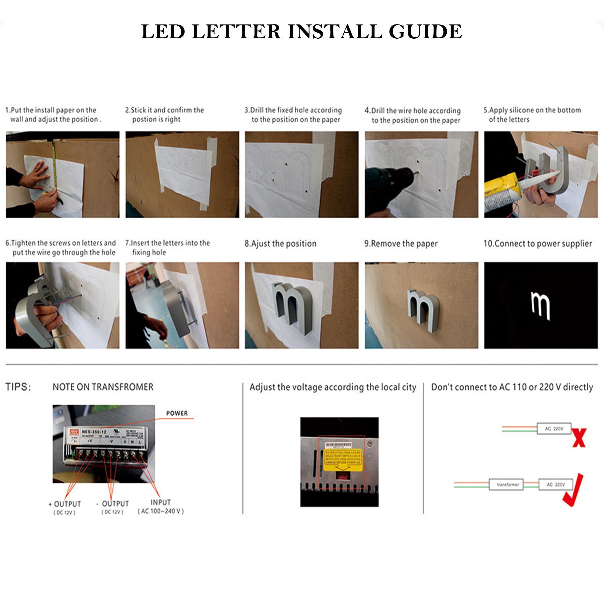 Custom LED Store Sign,outdoor Led Sign, Custom Frontlit Sign, Wall Logo ...