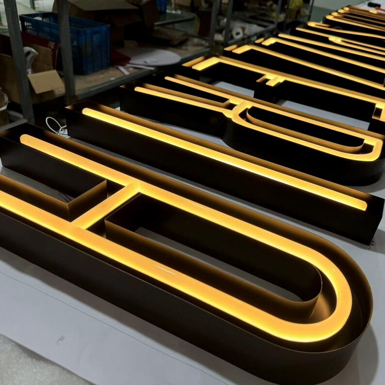 Custom Retro Channel Letter Signs, LED Neon Letters, Exposed Neon ...