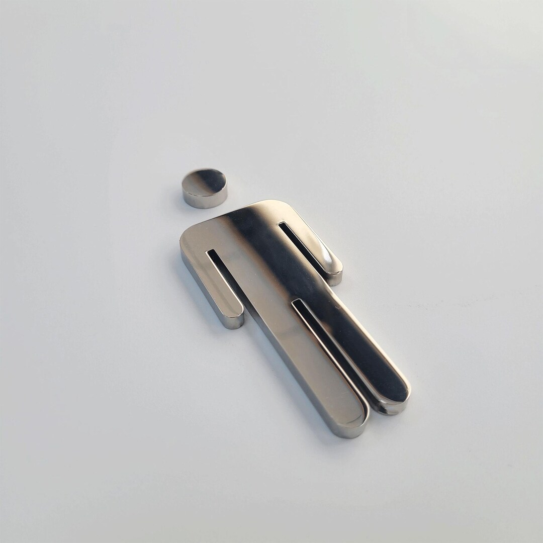 Metal Restroom Sign, Shiny Stainless Steel Letters3d Gender ...