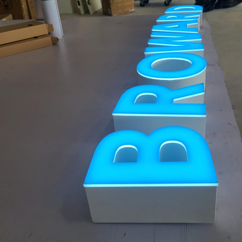 Custom LED Store Sign,outdoor Led Sign, Custom Frontlit Sign, Wall Logo ...