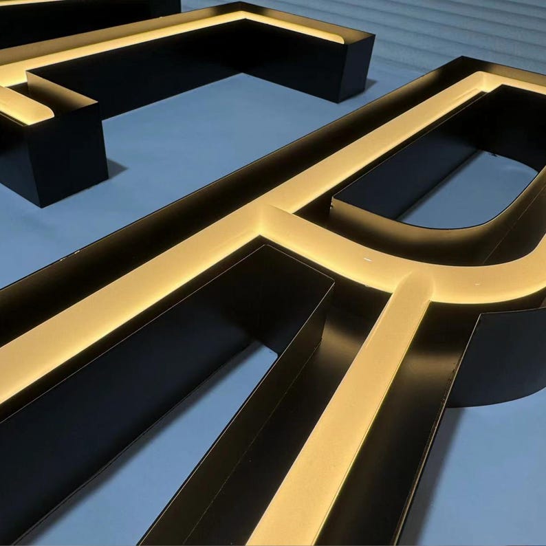 Custom Retro Channel Letter Signs, LED Neon Letters, Exposed Neon ...