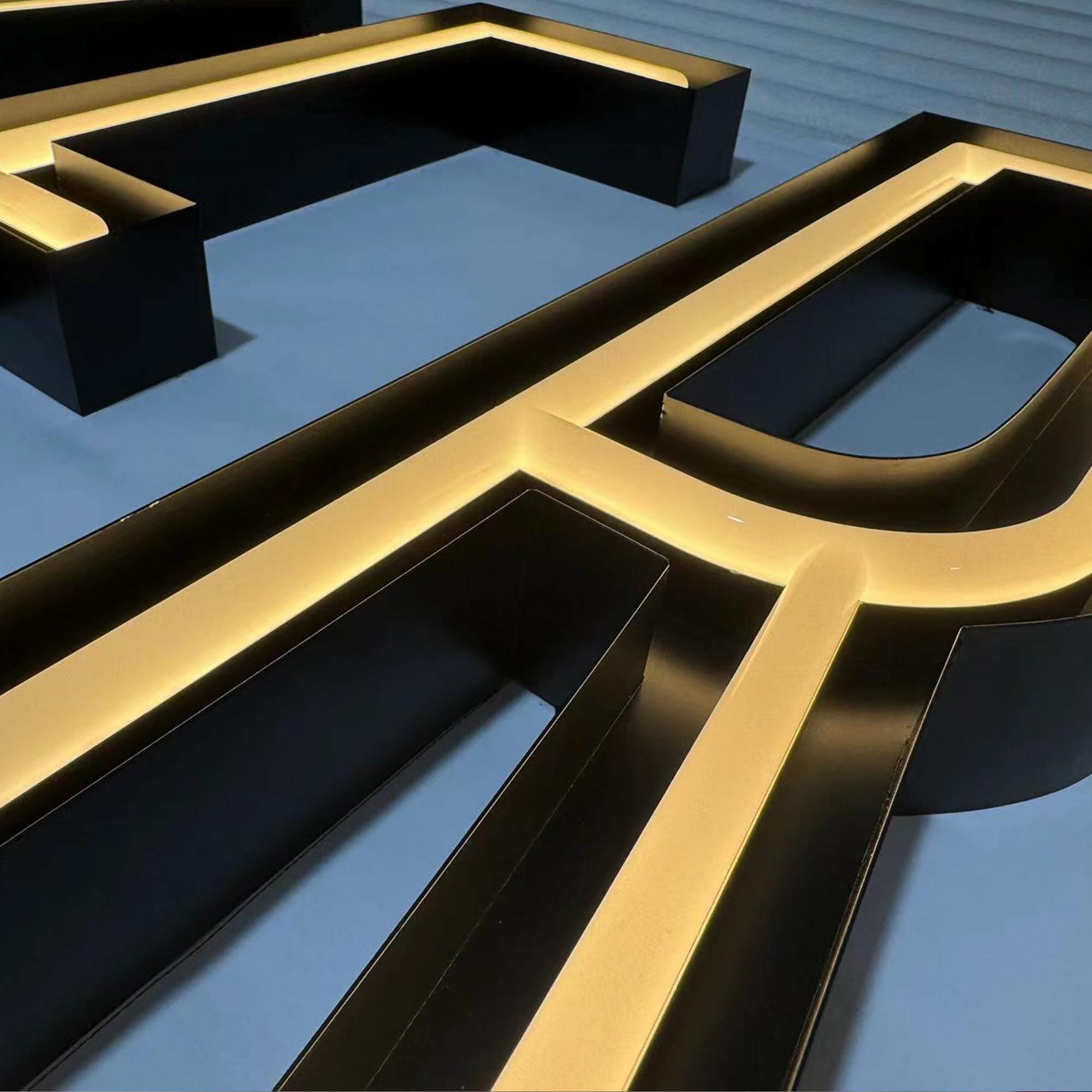 Custom Retro Channel Letter Signs, LED Neon Letters, Exposed Neon ...