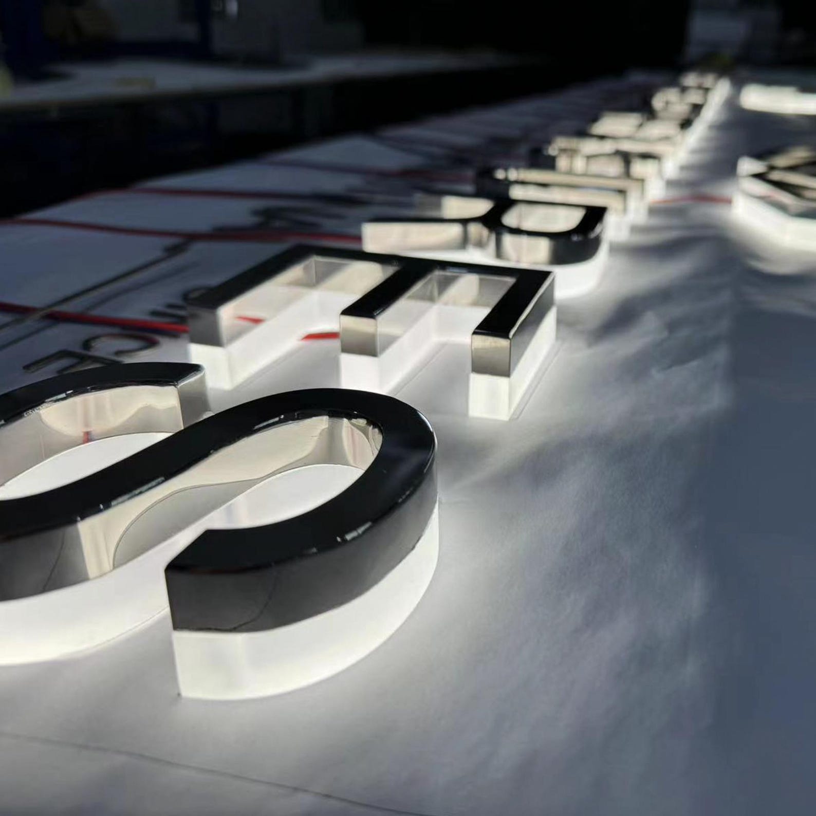 Custom Metal Backlit Sign, Stainless Steel LED Channel Lettters, 3D ...