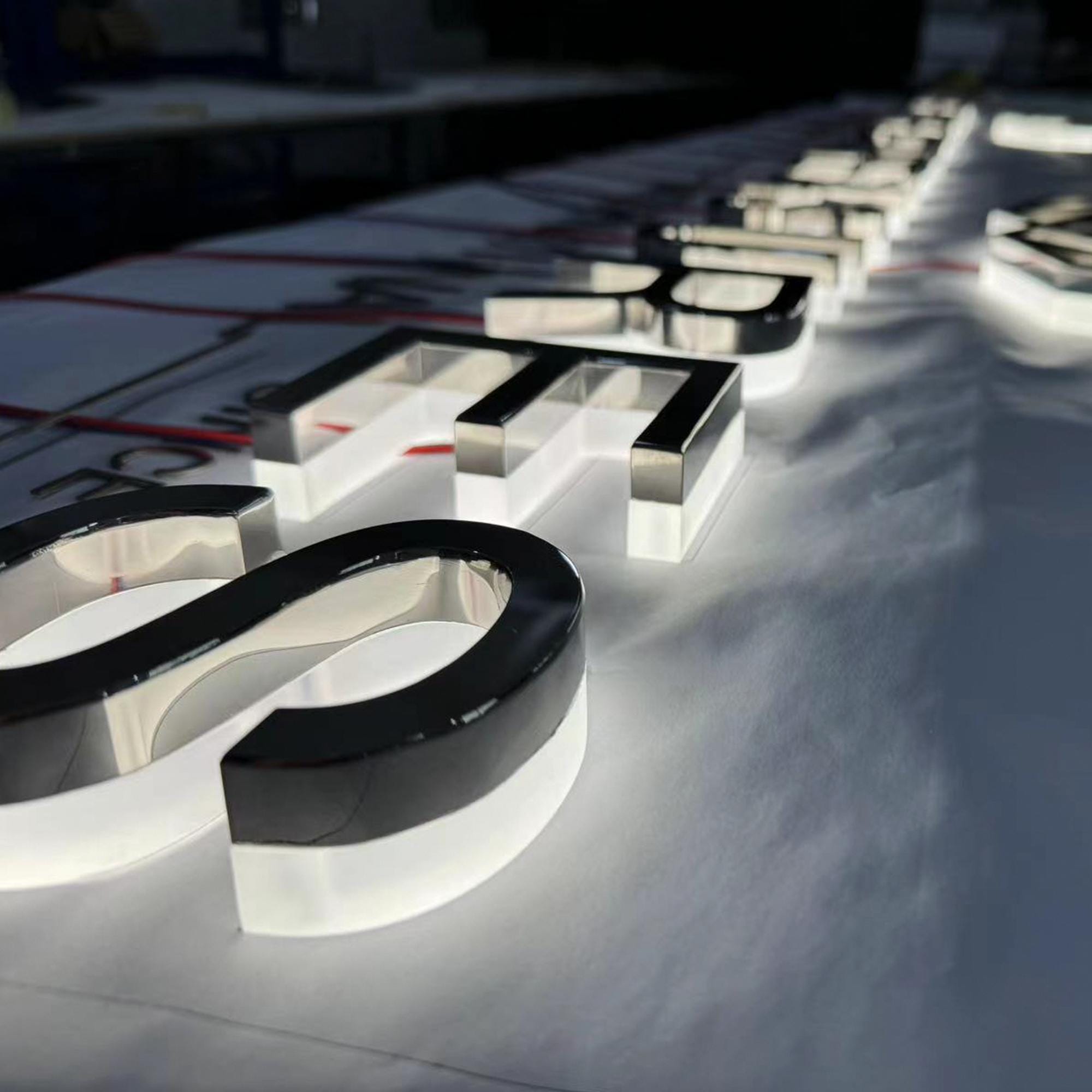 Custom Metal Backlit Sign, Stainless Steel LED Channel Lettters, 3D ...