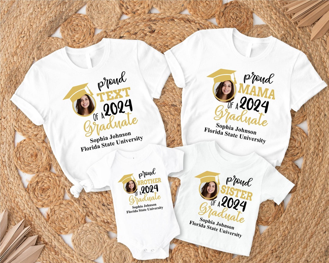 Personalized Graduation T-shirts, Matching Proud Family Graduate T-shirt, Cute Gift for ...
