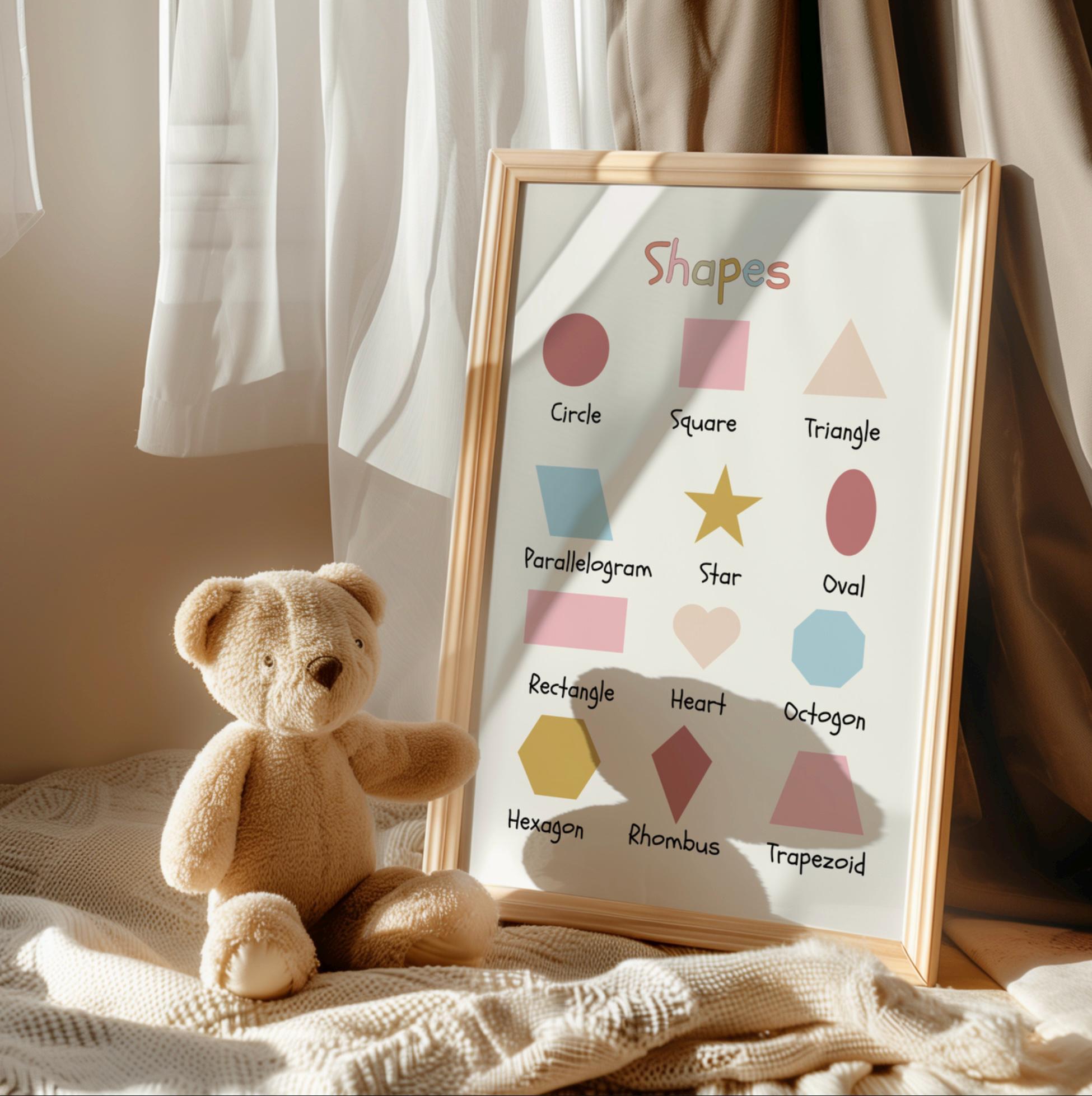 Home Decor Educational Poster Set for Playroom, Bedroom, Kids Toddlers ...