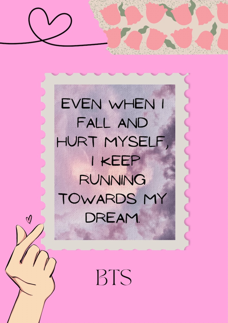 BTS Print Quotes-printable Poster Design ARMY - Etsy
