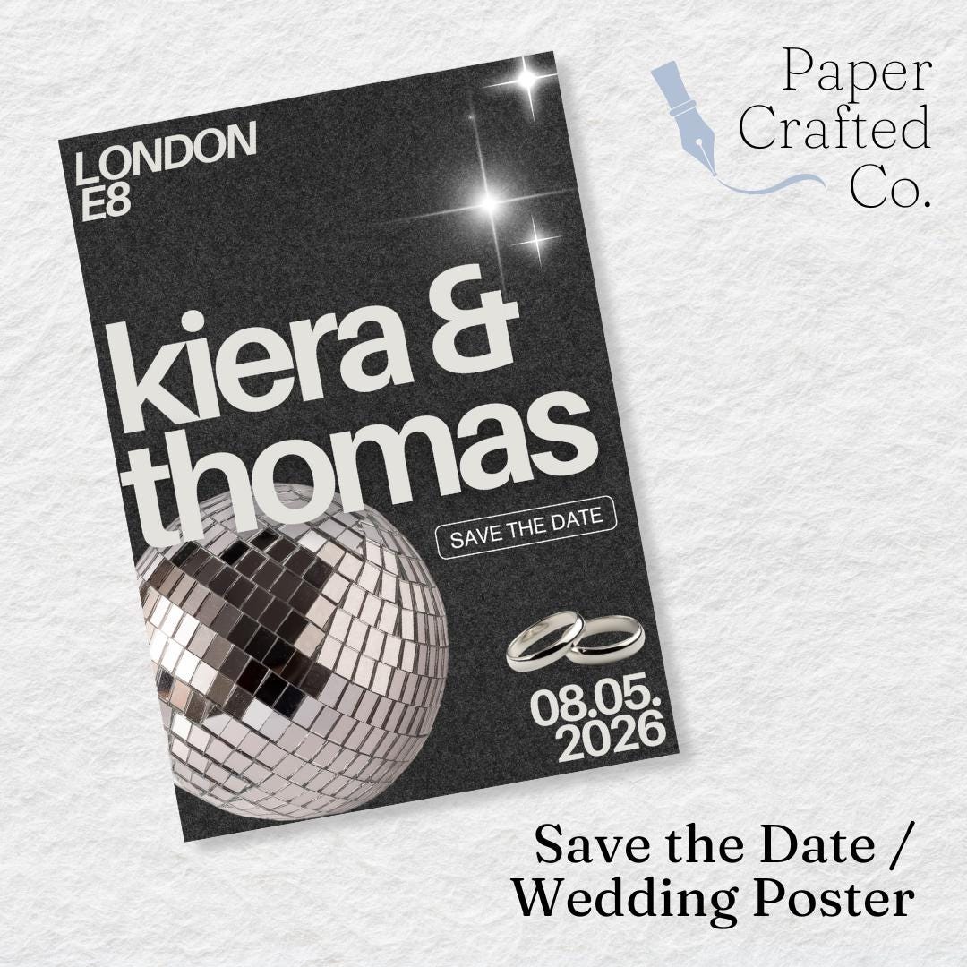 Club Poster Wedding Save the Date, Wedding Poster, Rave Night - Etsy