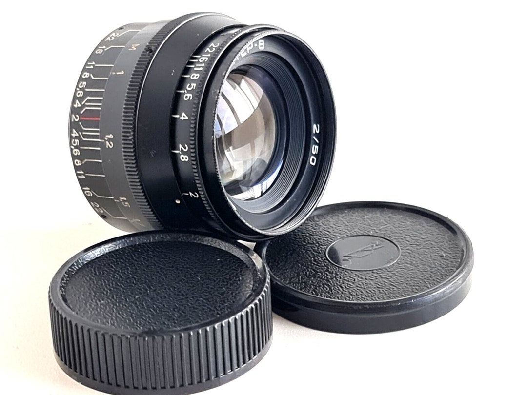 KMZ! Jupiter-8 50mm F/2, Black! USSR Lens for FED, Zorki, Leica M39 ...
