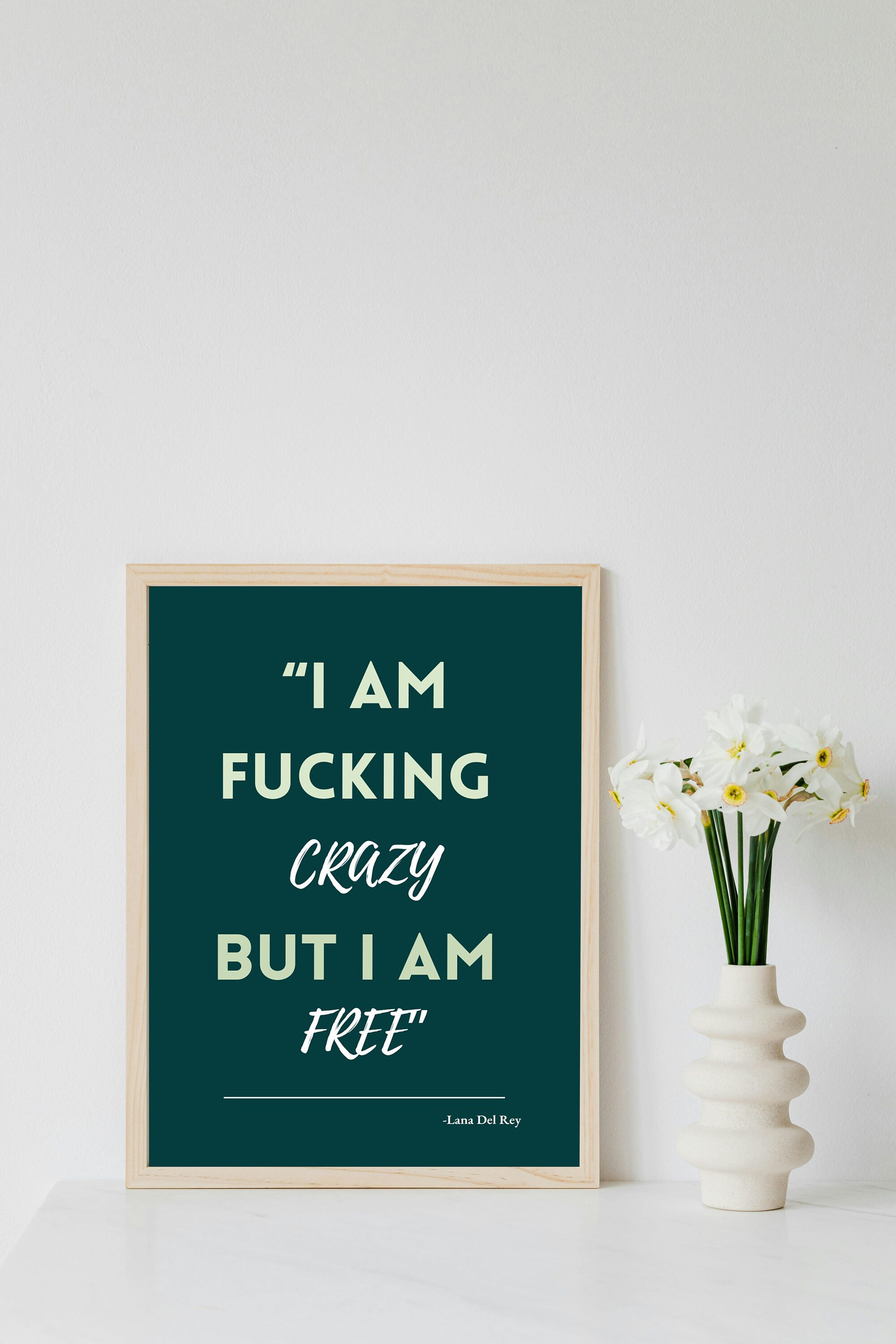 Lana Del Rey, Ride Monologue, LDR Lyrics Digital Wall Art, Music Fan ...