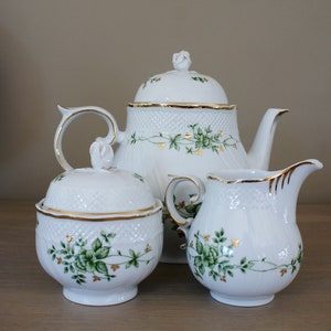 Hand-painted Vintage Hollohaza Porcelain Coffee/tea Set - Etsy