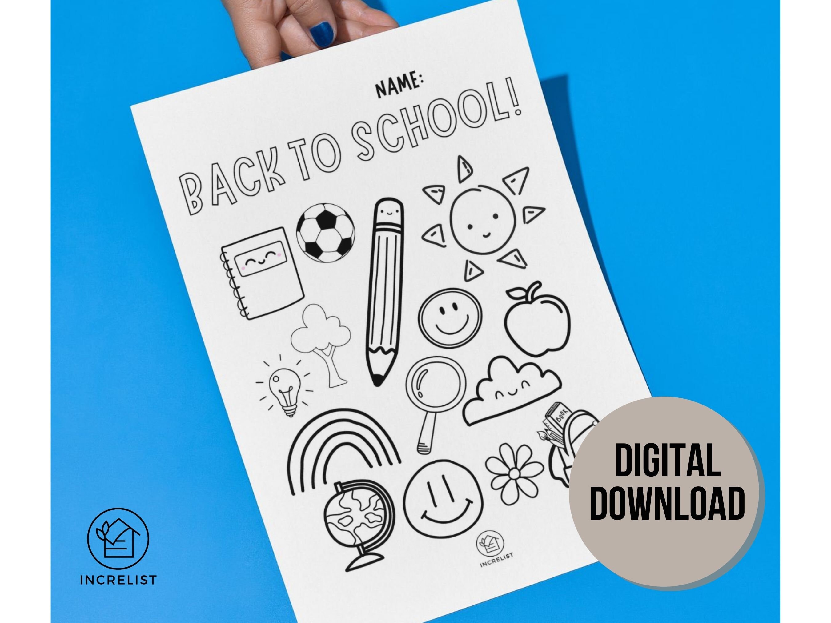 Student Teacher Activity Sheet, Back to School Colouring in Kids ...
