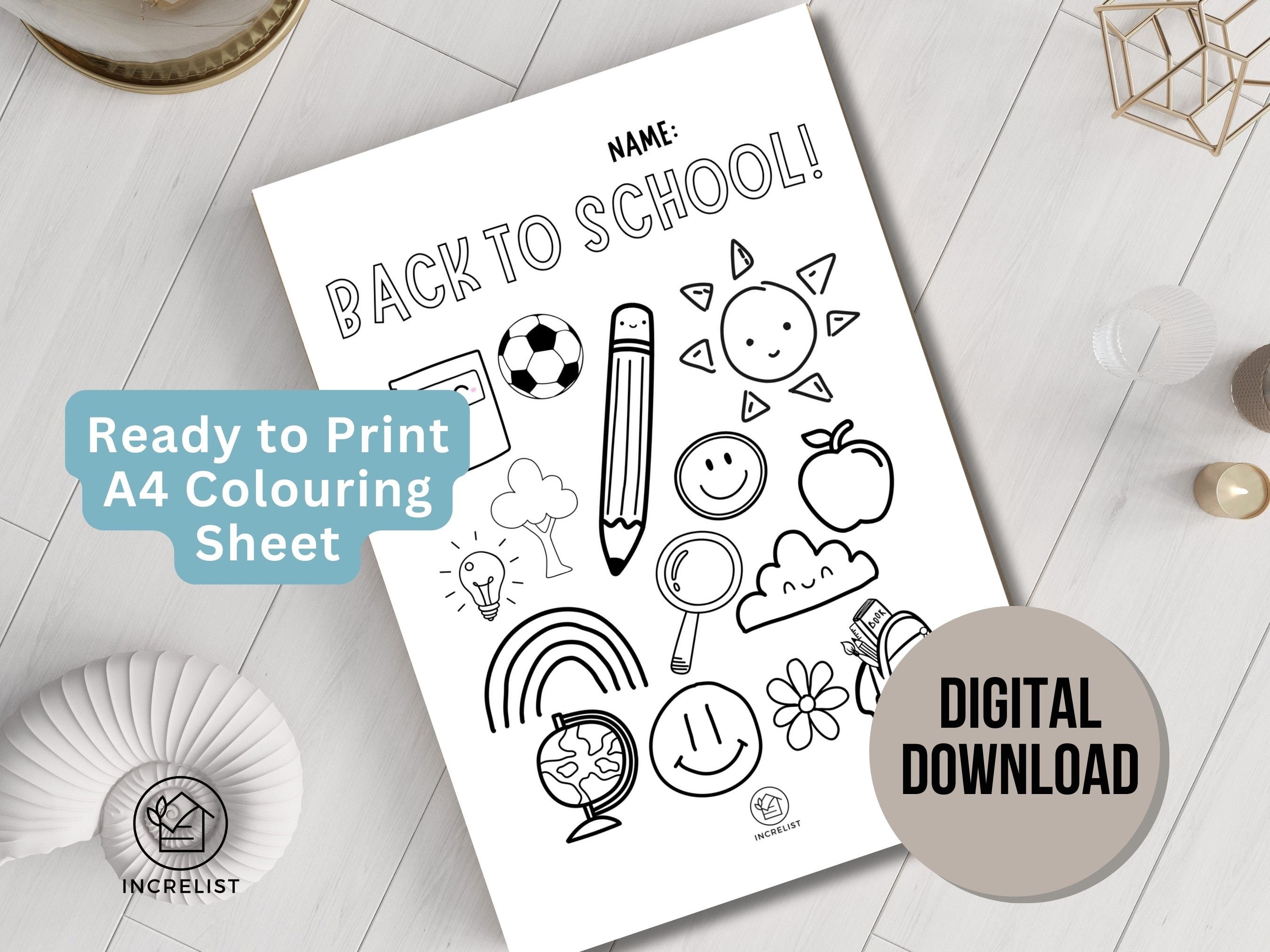 Student Teacher Activity Sheet, Back to School Colouring in Kids ...