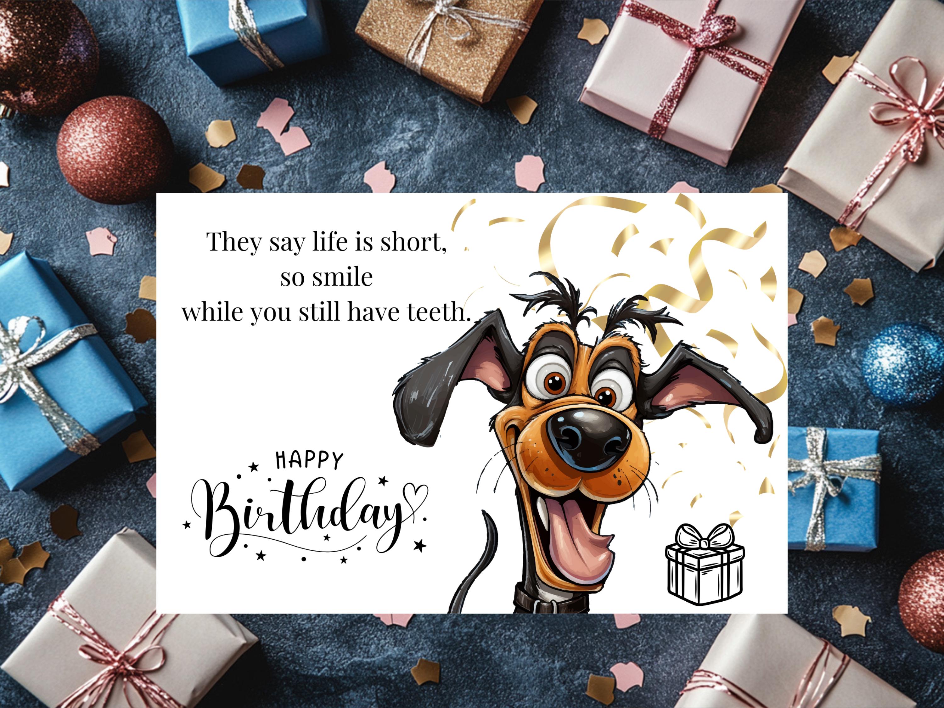 Funny Dog Birthday Greeting | Printable Card for Pet Lovers | Humorous ...