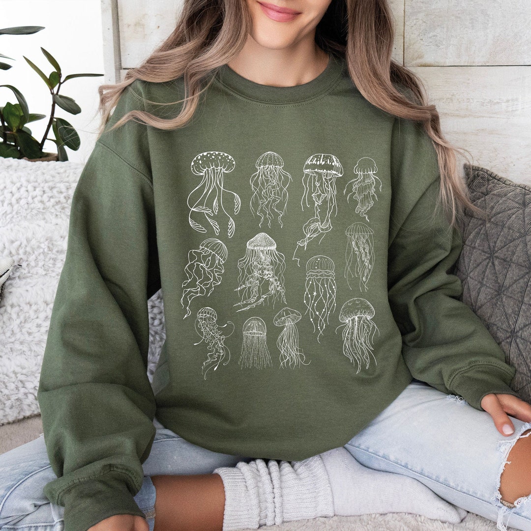 Jellyfish Beachy Sweatshirt Salty Shirt Ocean Animal Granola Girl ...
