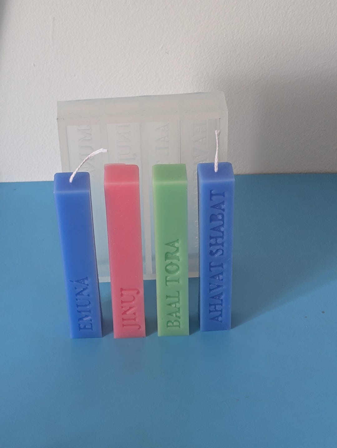 Hebrew Candle Silicone Mould | Rectangular Judaica Wax Craft - Etsy
