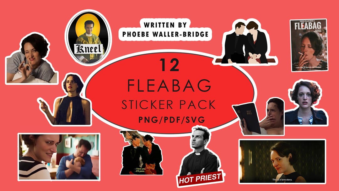 Fleabag Tv Series Love Sticker,laptop Sticker PNG, SVG, PDF Files ...