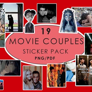 Movie Couples Sticker Pack 17 Iconic Movie Couples Stickers Valentine's ...